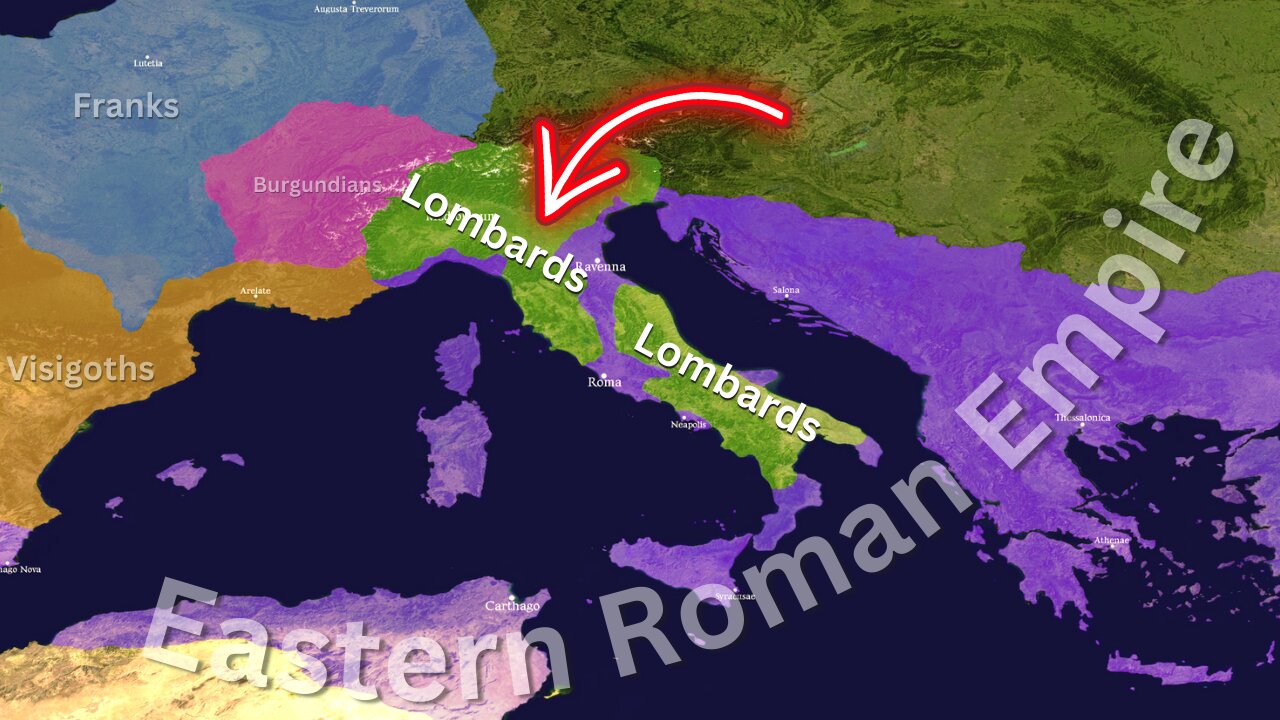 How could the Lombards invade Italy so easily in 568 AD?