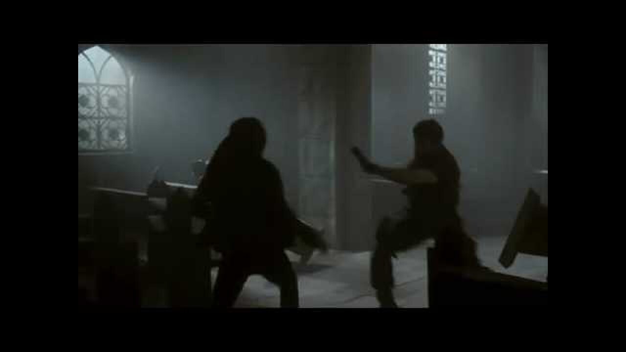 Cross kick Studio Films Kelly HU Moore fight scene 2 from Tournament
