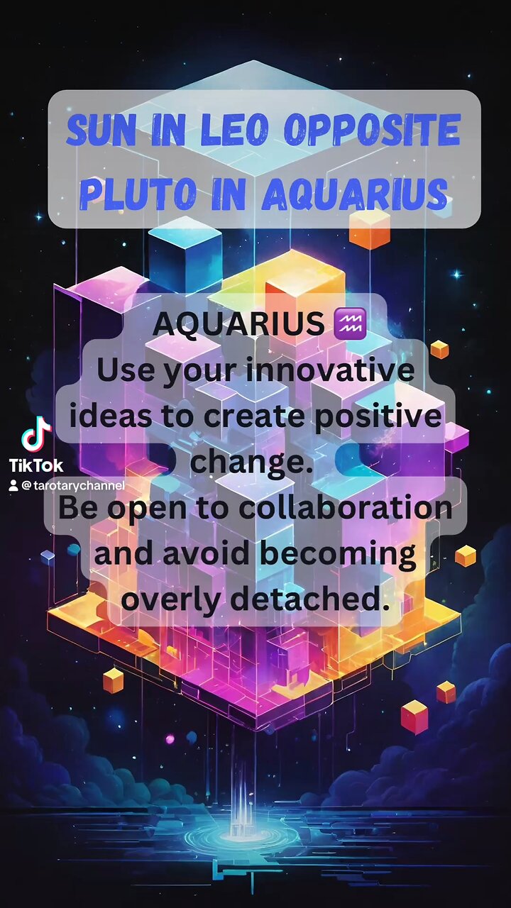 AQUARIUS ♒️- Sun in Leo opposite Pluto in Aquarius energy #astrology #tarotary #aquarius