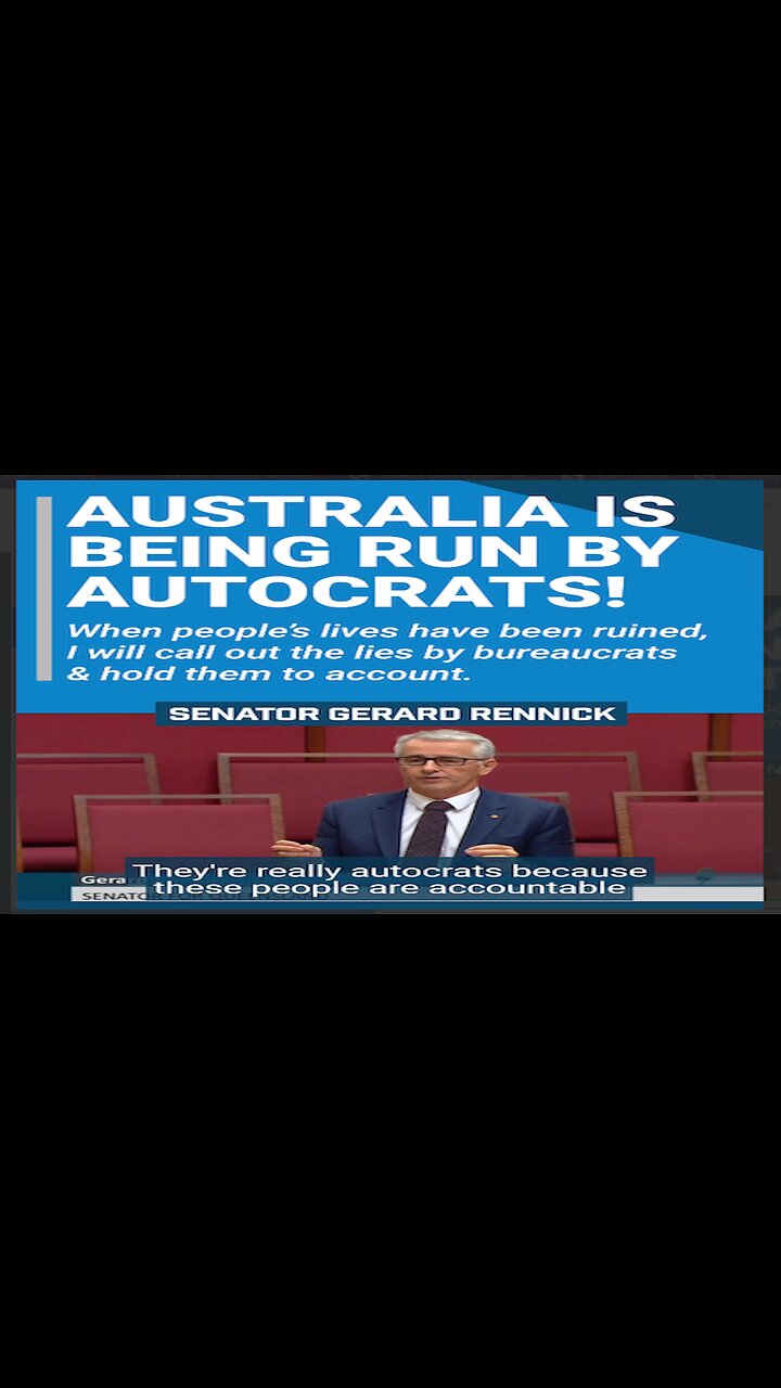 Senator Gerard Rennick - Australia is being run by Autocrats - Skerritt ...