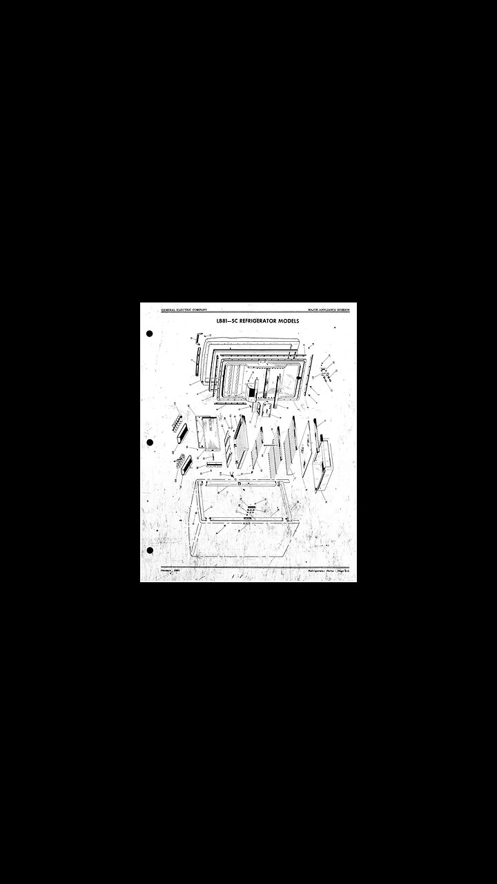 GE - General Electric appliance part schematic and break down - Card 10