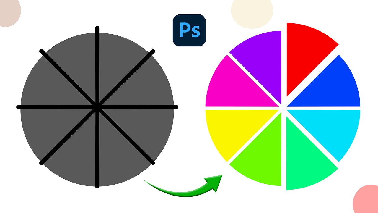How To Divide Circle In Photoshop - Split Circle Into different Sectors ...