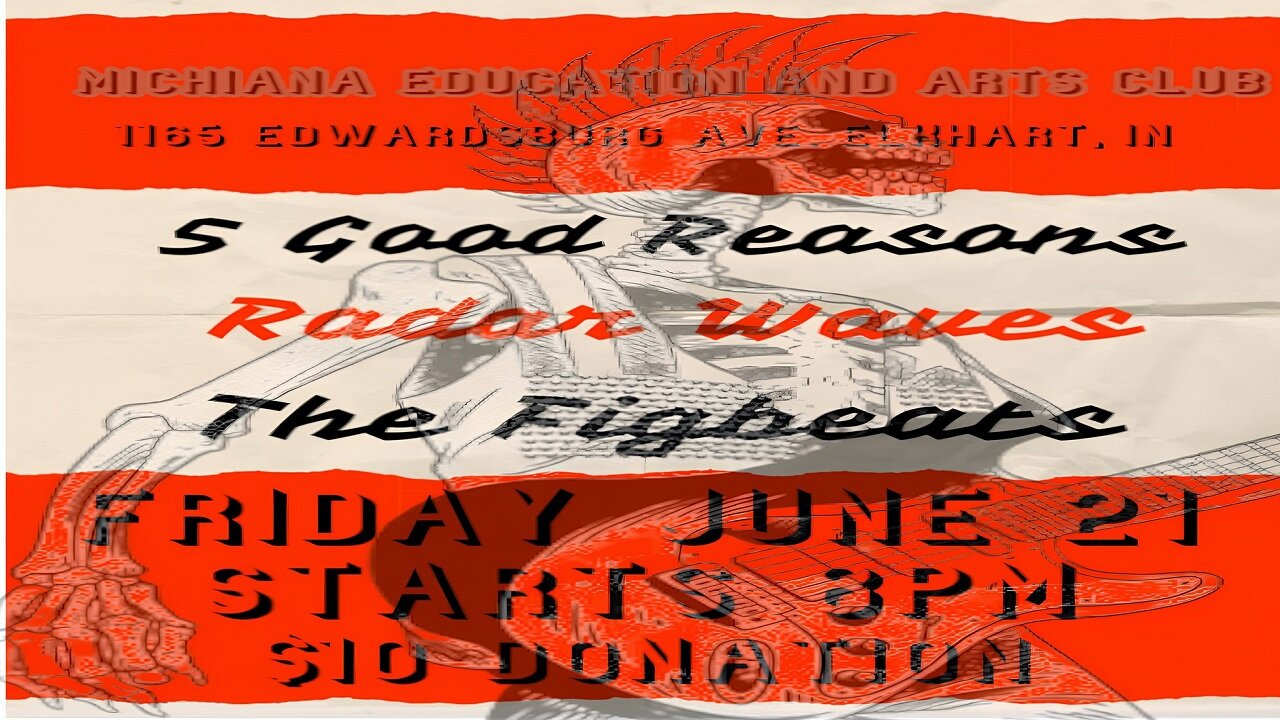 Punk show at the MEAC June 21, 2024 Radar Waves, The Figbeats and 5 ...