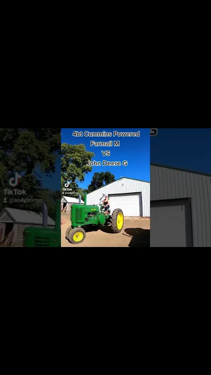 Tractor Racing | John Deere G vs 4bt Cummins Powered Farmall M