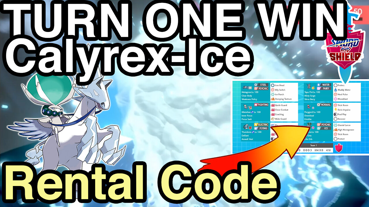 VGC • Series 8 • Calyrex-Ice Team: TURN ONE WIN! • Pokemon Sword ...