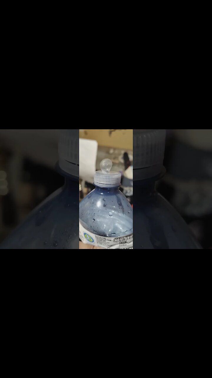 Out of context plastic water bottle