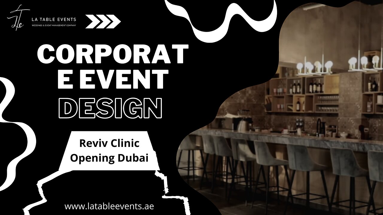 Corporate Event Design | Reviv Clinic Opening Dubai | Corporate Event ...