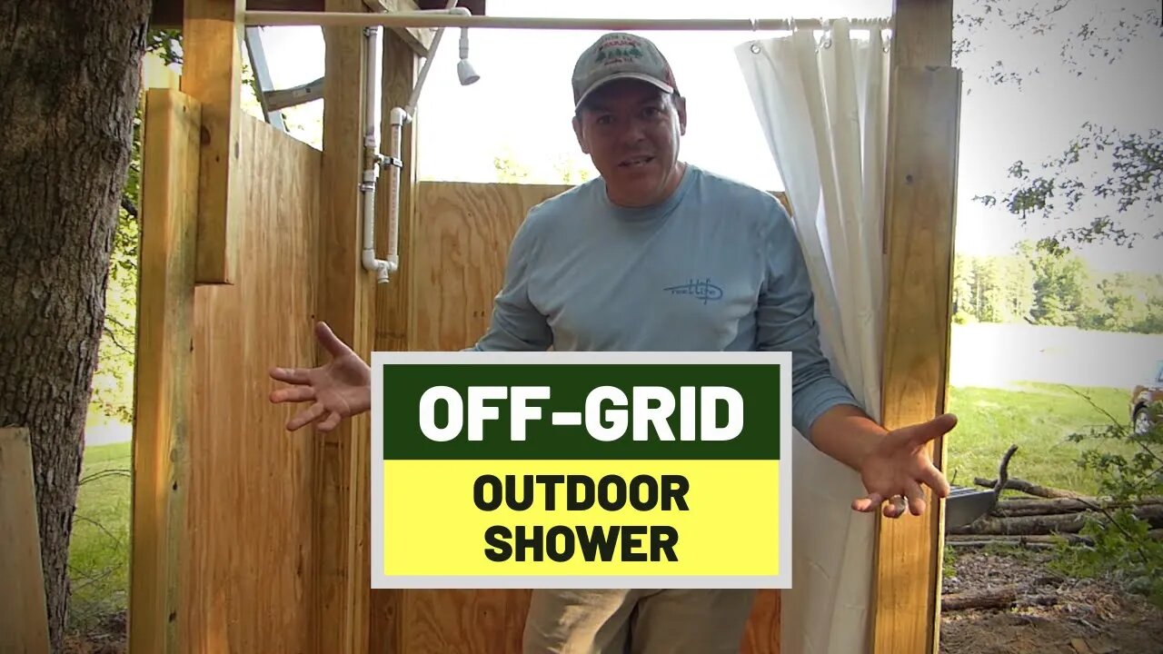 #143 Making An Off-Grid Outdoor Shower - Full Build With Enclosure and ...
