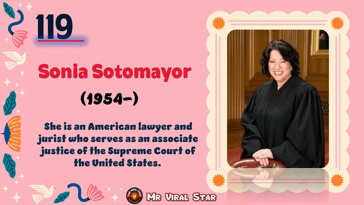 Sonia Sotomayor (1954-) | TOP 150 Women That CHANGED THE WORLD | Short ...