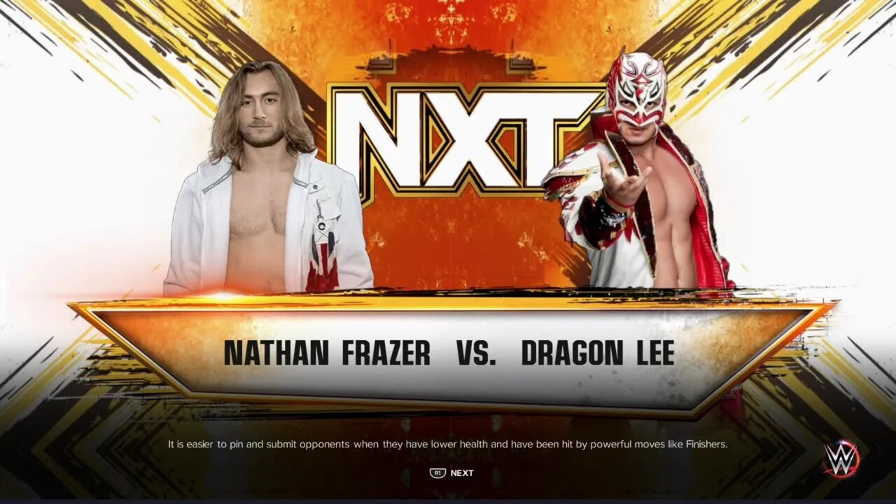 NXT Gold Rush Week 2 Nathan Frazer vs Dragon Lee for the NXT Heritage ...