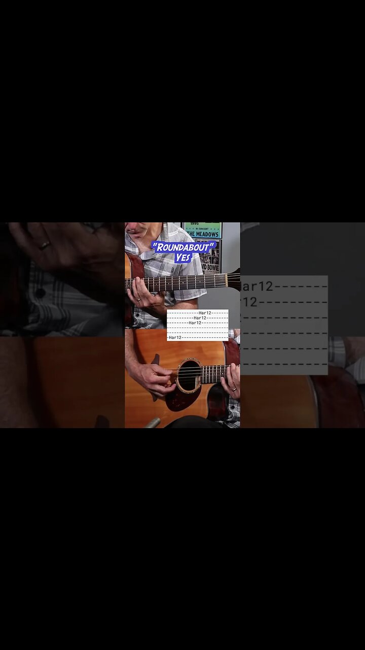 The awesome acoustic guitar intro to roundabout by Yes #shorts