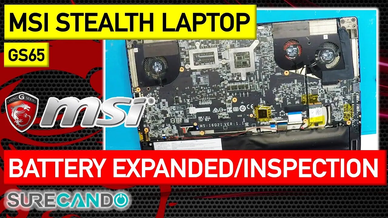 MSI GS65 Stealth Laptop_ Expanded Battery & Non-Functional USB Ports ...