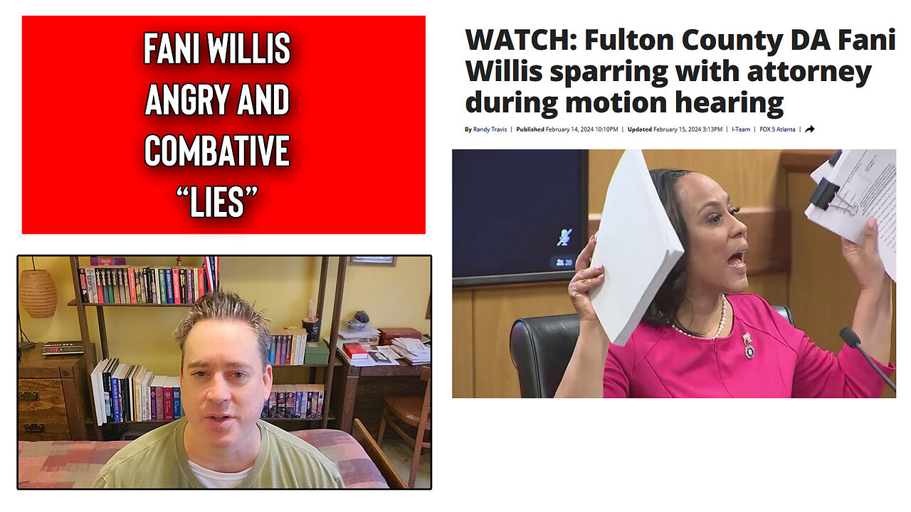 The Friday Vlog Fani Willis Appears Angry Combative In Fulton County ...