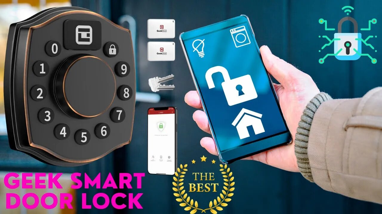 Unboxing: Smart Door Lock, Geek 4-in-1 IP65 Waterproof Anti-Fog Keyless ...