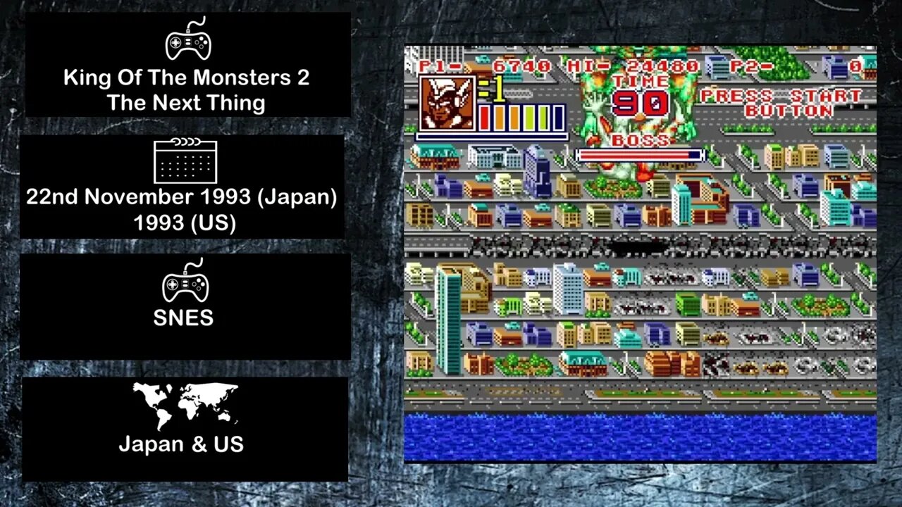 Console Fighting Games of 1993 - King Of The Monsters 2 The Next Thing
