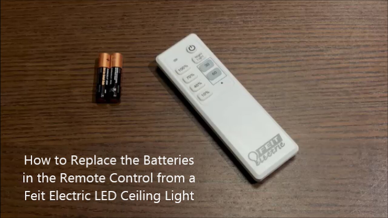 How to Replace the Batteries in the Remote Control from a Feit Electric ...