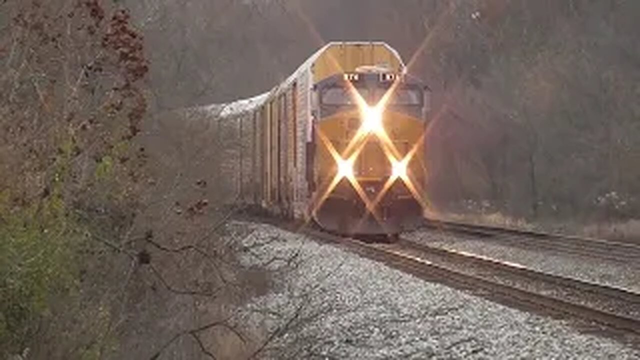 CSX X276 Autorack Train from Lodi, Ohio November 4, 2023