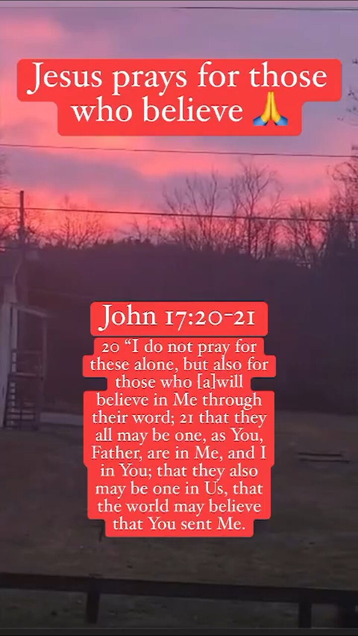 Jesus' prayer for us and Prayer for Unity: 'That they all may be one as ...