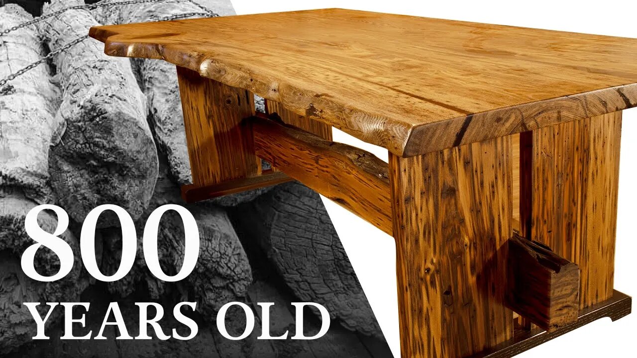 Turning a 800-Year-Old American Chestnut Log into a Live Edge Masterpiece