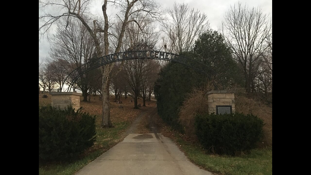 Driving Through Fancy Creek Cemetery, Cantrall, Illinois