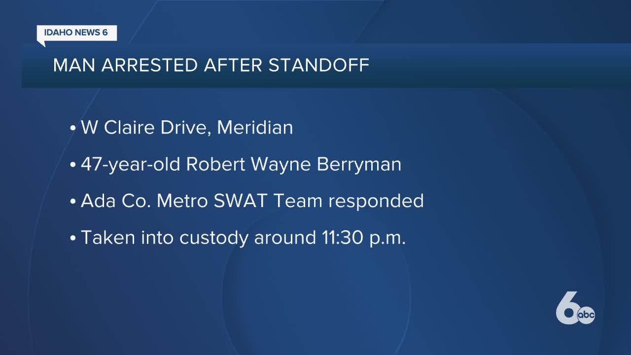 Police: Meridian man arrested after standoff