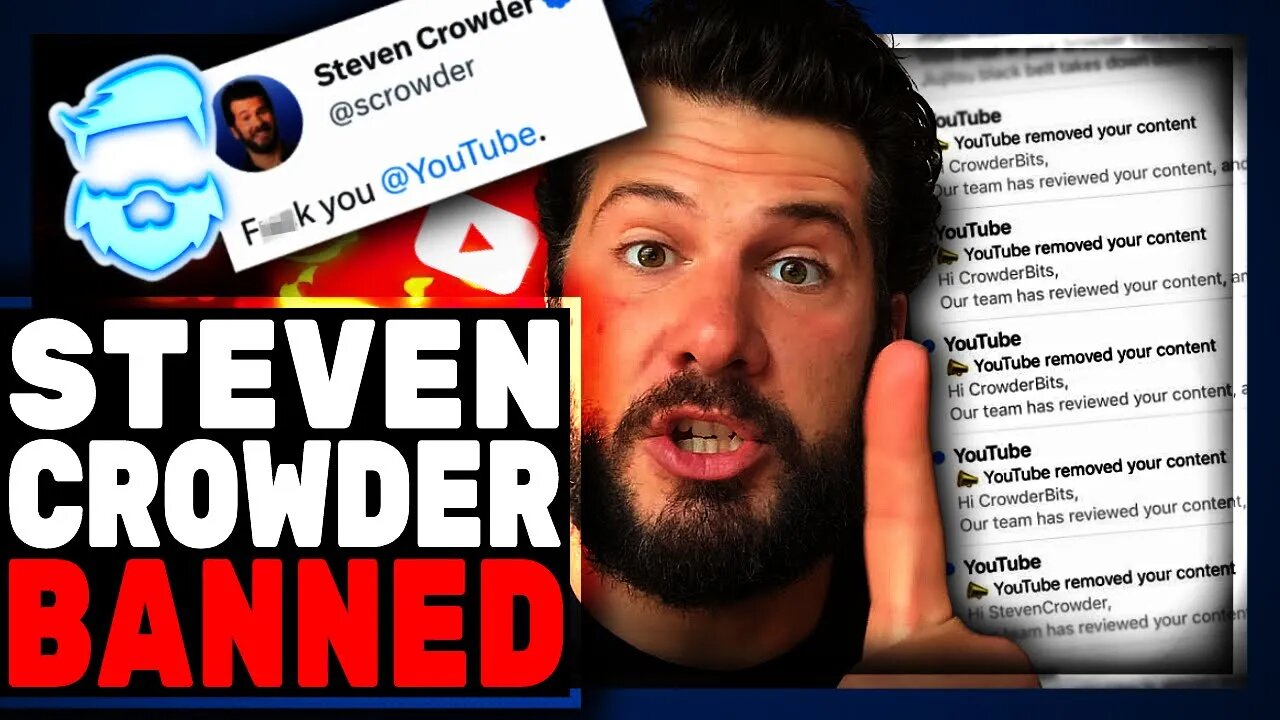 Steven Crowder SUSPENDED By Youtube Over Alex Jones! May Be It For ...