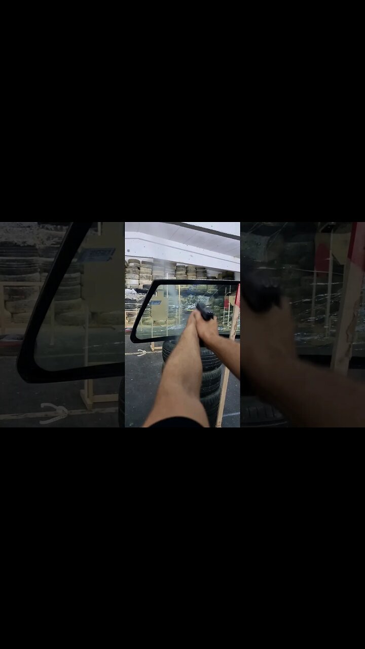 Shooting through a windshield