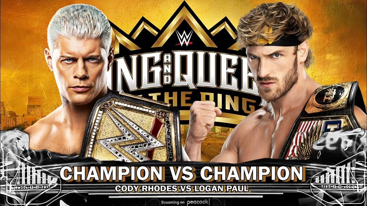 Cody Rhodes Vs Logan Paul WWE King and Queen of the Ring Champion Vs ...