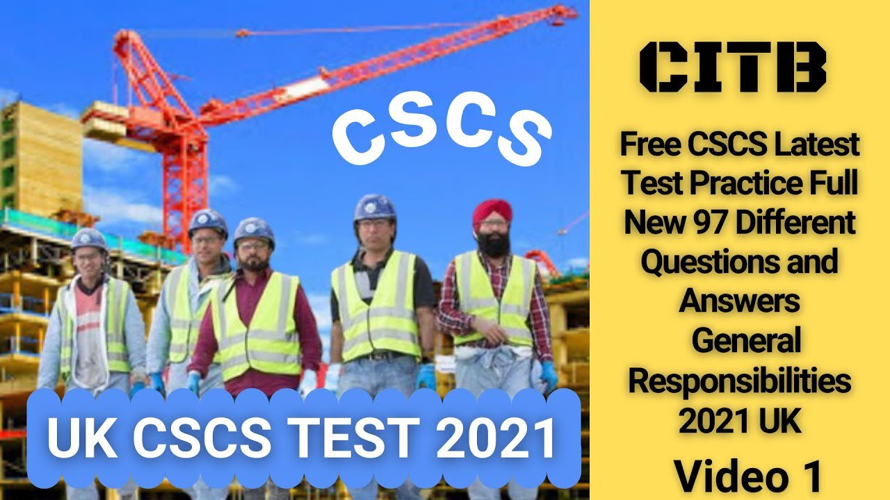 Free CSCS Test Practice Full New 97 Different Q And A 2021 UK From ...