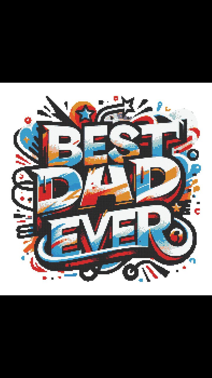 BEST DAD EVER Cross Stitch Pattern by Welovit | welovit.net | #welovit