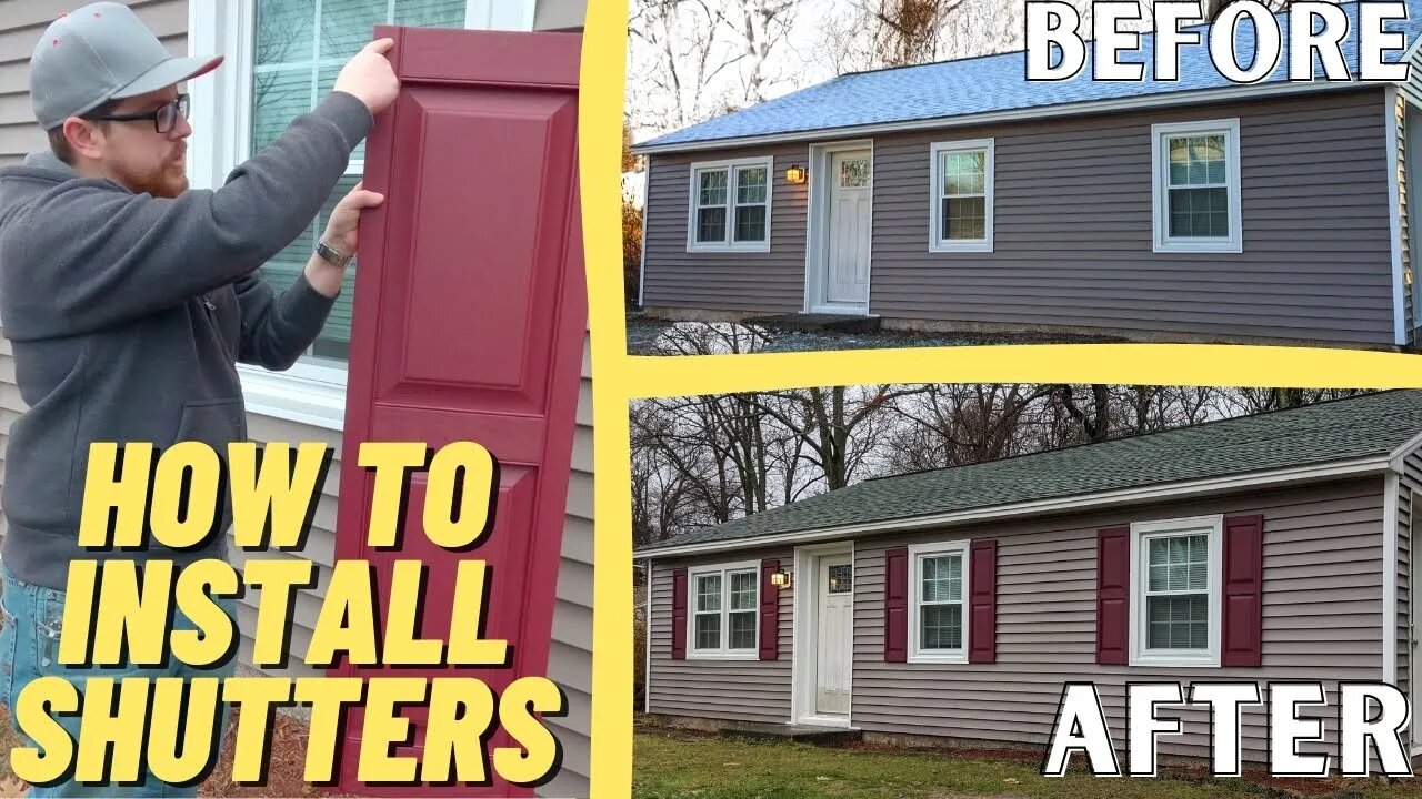 How to Measure, Choose & Install Exterior Vinyl Shutters | DIY with ...