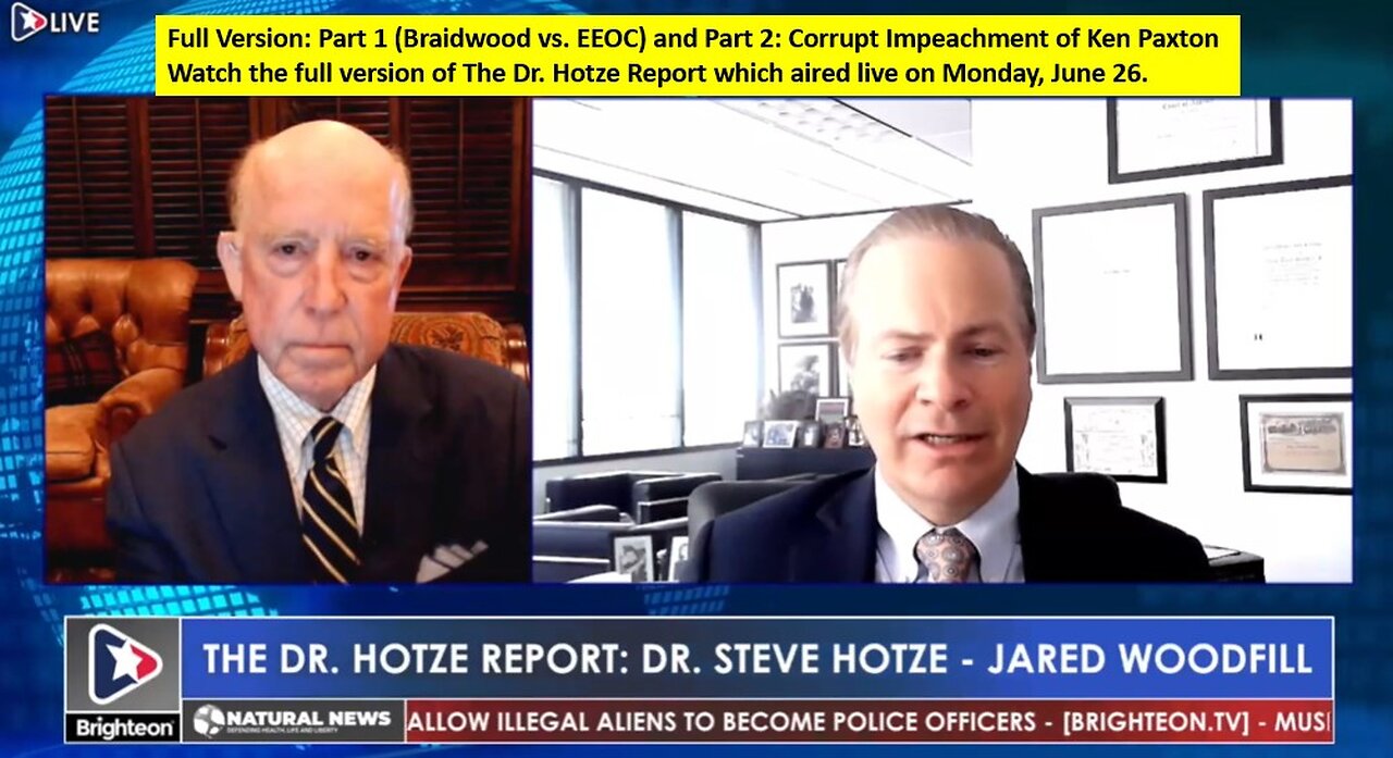 Full Version: Dr. Hotze interviews Jared Woodfill (Parts 1 and 2): Two ...