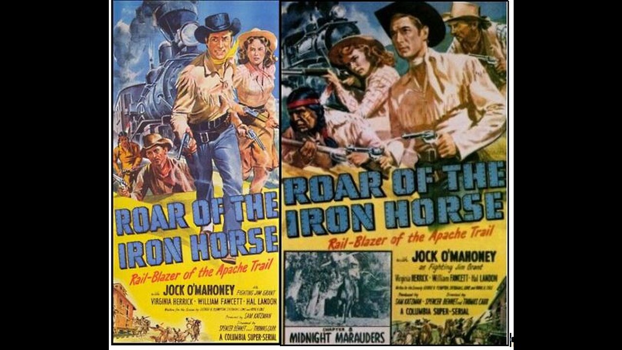 ROAR OF THE IRON HORSE (1951). A colorized compilation of a 15-chapter ...