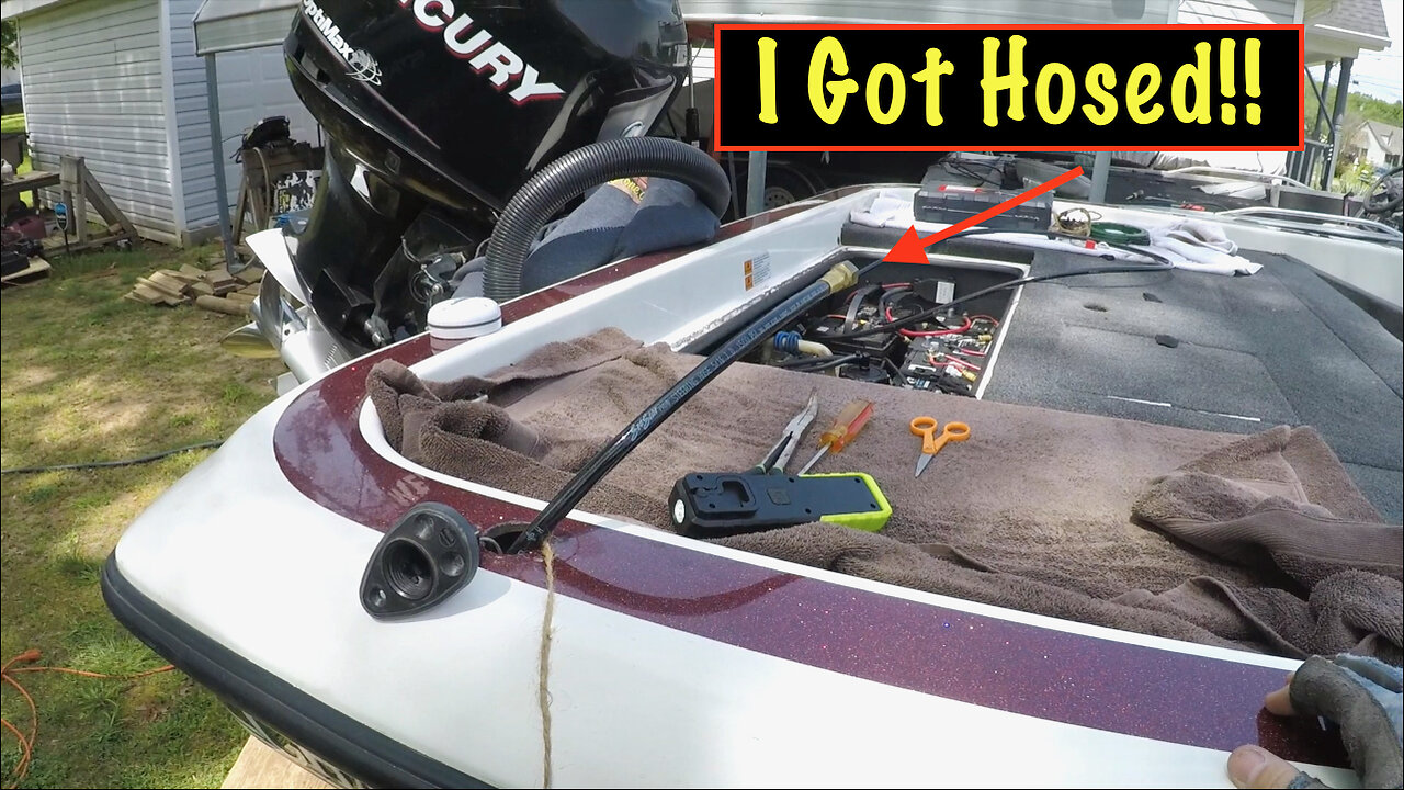 Installed A GPS Sensor And Punctured A Hose! #humminbird #boatrepair # ...