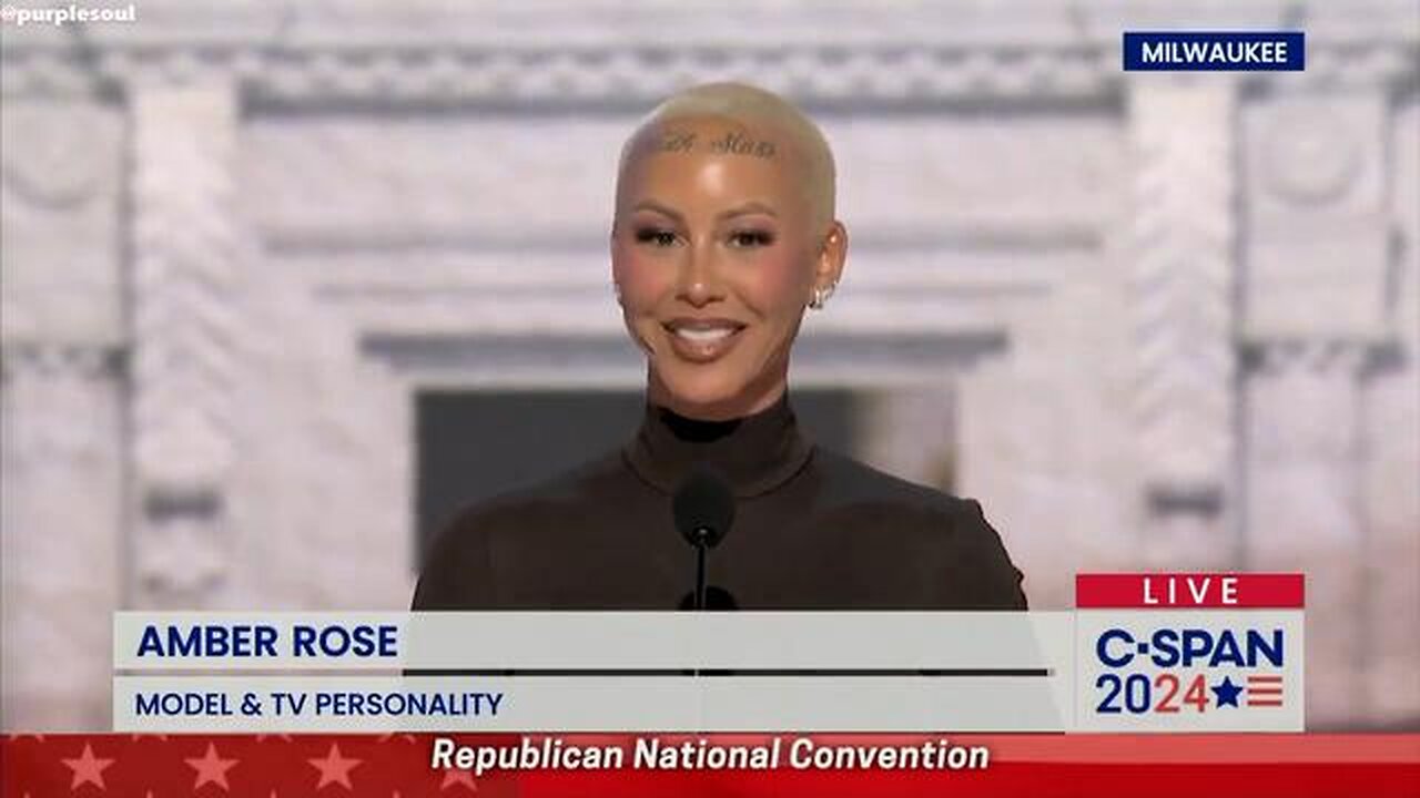 Amber Rose delivers a powerful speech at the RNC Convention.