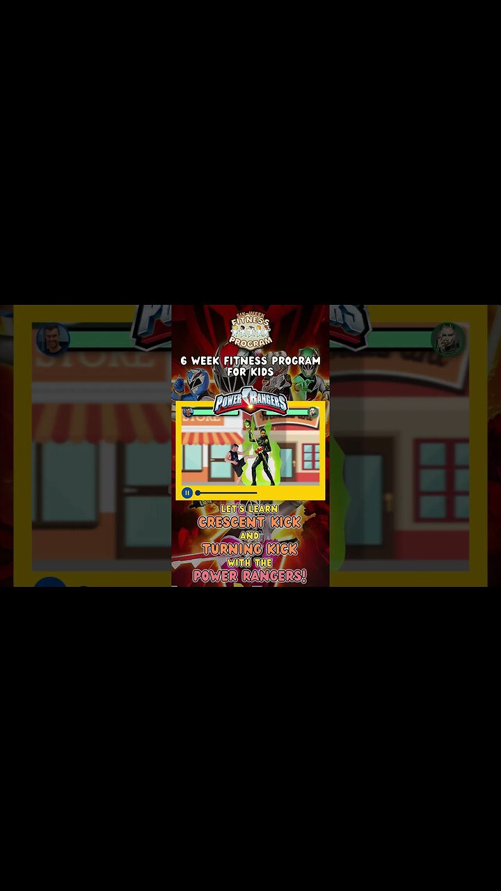 HOW TO DO A CRESCENT KICK WITH THE POWER RANGERS! - KIDS FITNESS AND KARATE