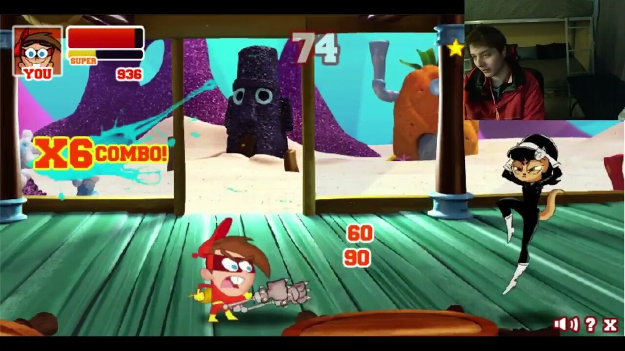 Kitty Katswell VS Timmy As Cleft In A Nickelodeon Super Brawl 2 Battle ...