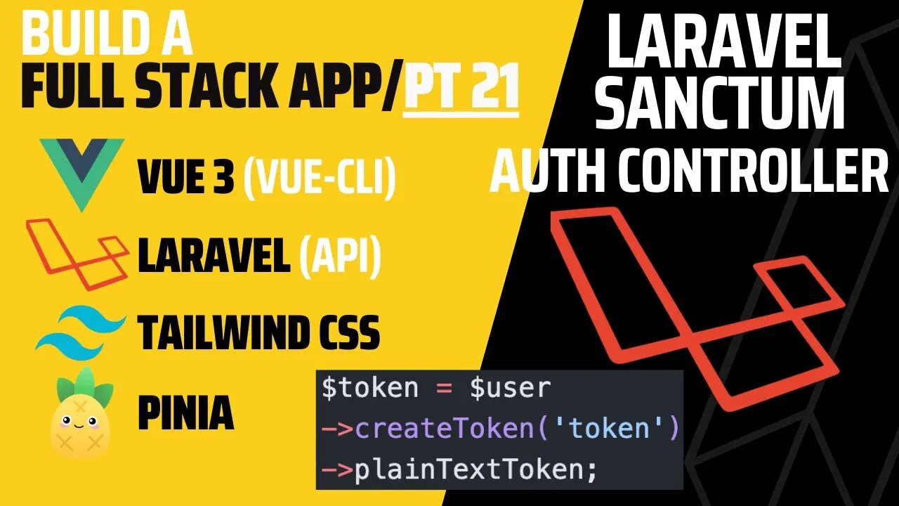 Laravel Sanctum Authcontroller With Bearer Token Laravel Api Laravel 9 Pt 21