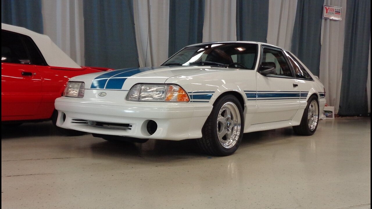 1992 Ford Mustang SAAC MK1 Mk I in White & 5.0 Liter Engine Sound My ...