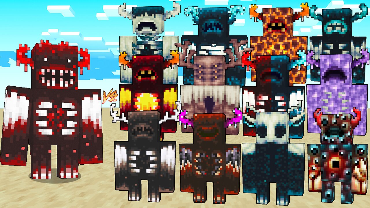 The Blood Warden Vs All Warden Plus (Anniversary Edition) / Minecraft ...