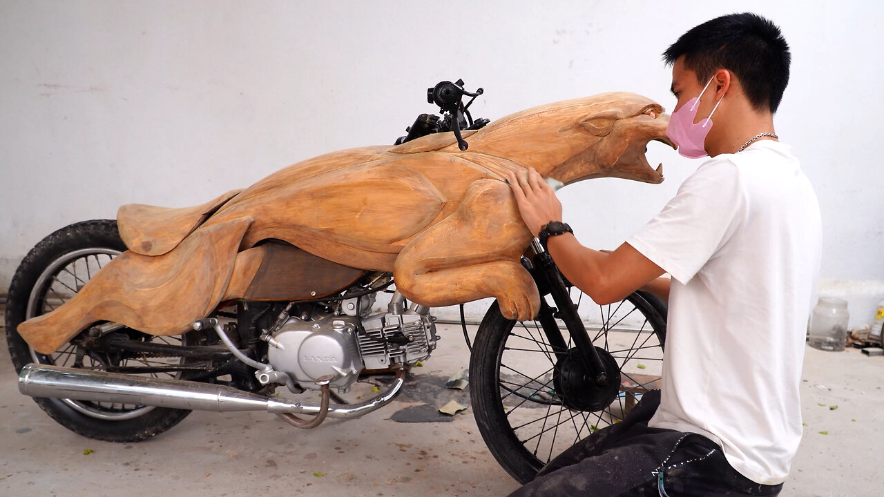 Dad Builds Leopard Motorcycle For His Son