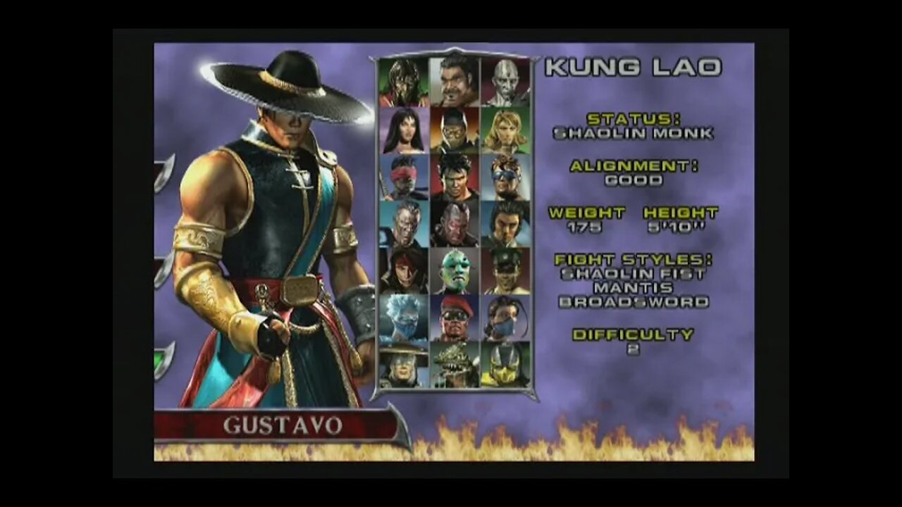 Mortal Kombat Deadly Aliance (PS2) - Kung Lao - Arcade Mode