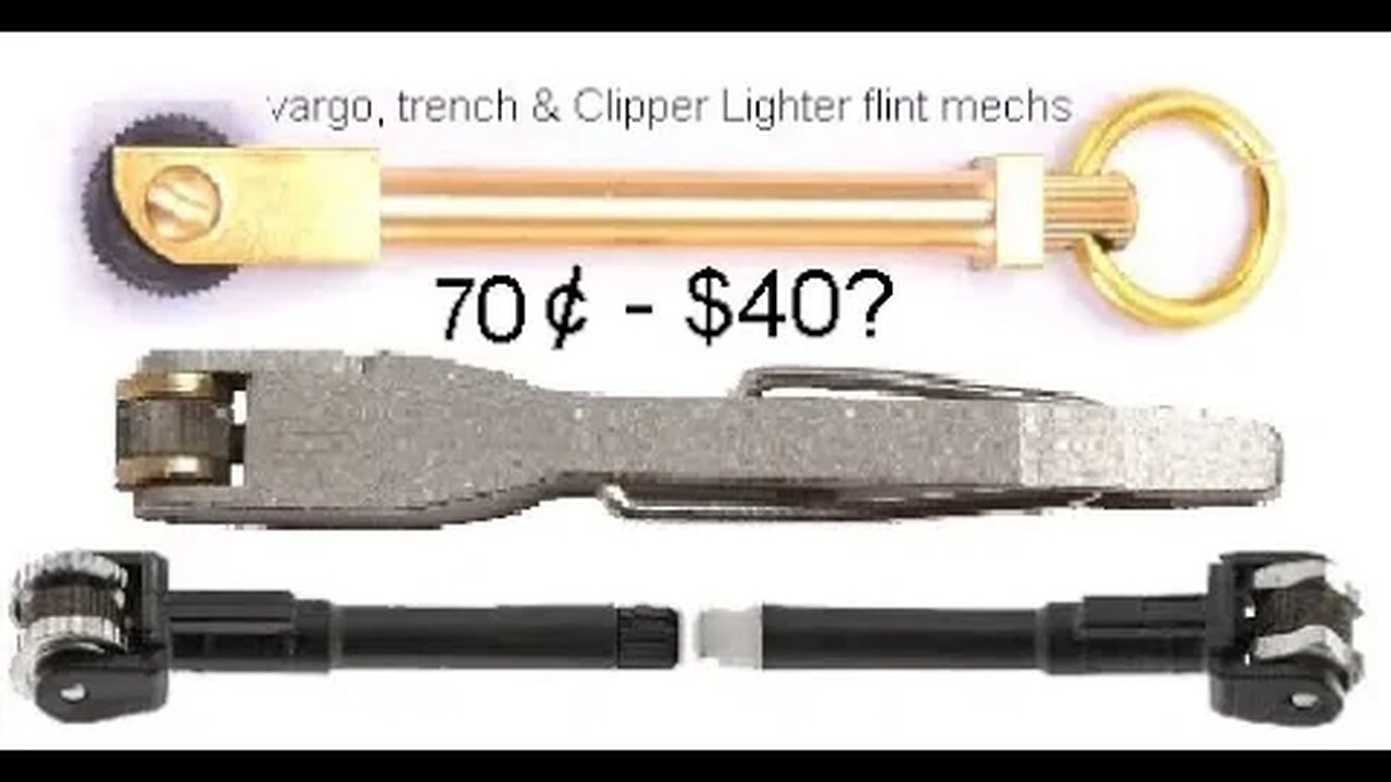 Clipper trench lighter Barrel Mechanism Assembly flint steel round hex ...