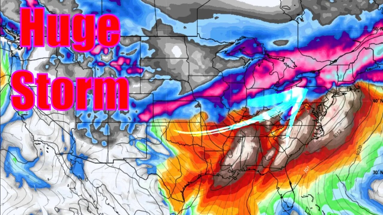 Huge Winter Storm Bringing Damaging Winds & Major Snow - The WeatherMan ...