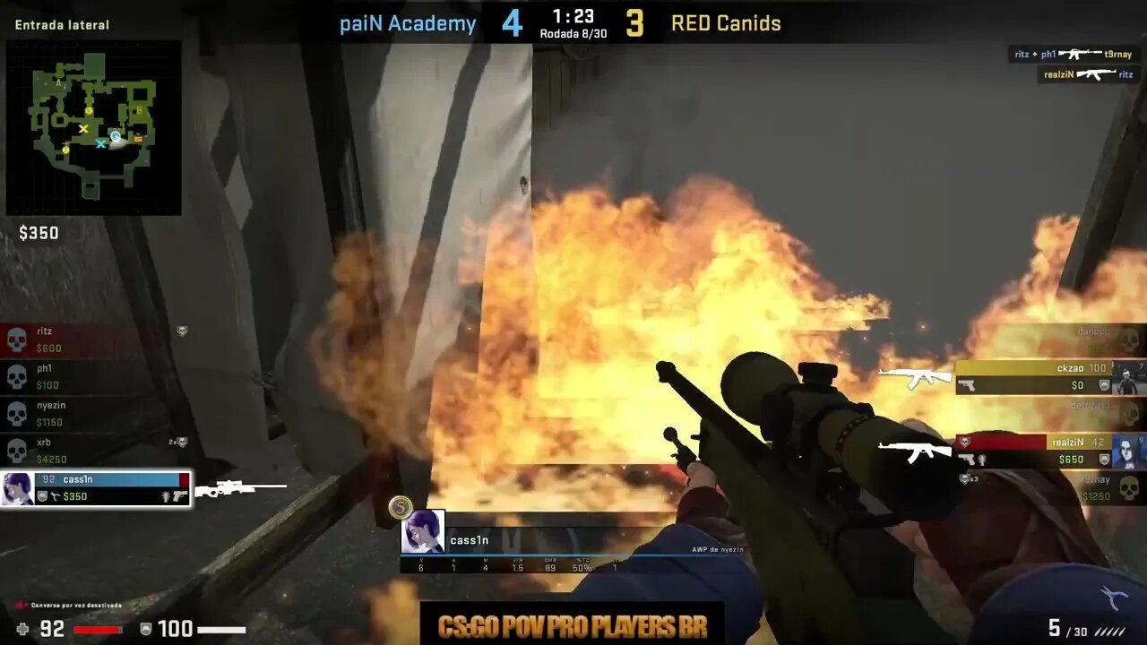 CSGO POV paiN AC cass1n (26/12) vs Red Canids (Ancient) @ CCT South ...