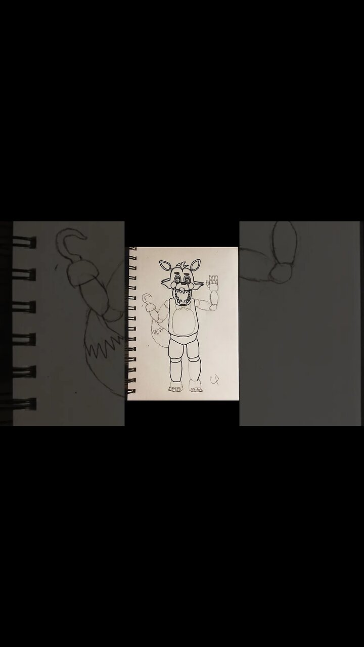 draw over of my Funtime Foxy drawing (fixed Mangle) # ...