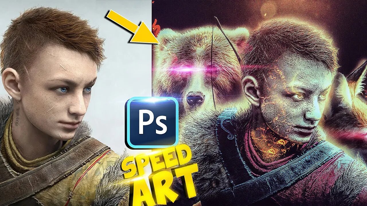 How To Edit GOD OF WAR's RAGNAROK LOKI In Photoshop. #photoshop # ...