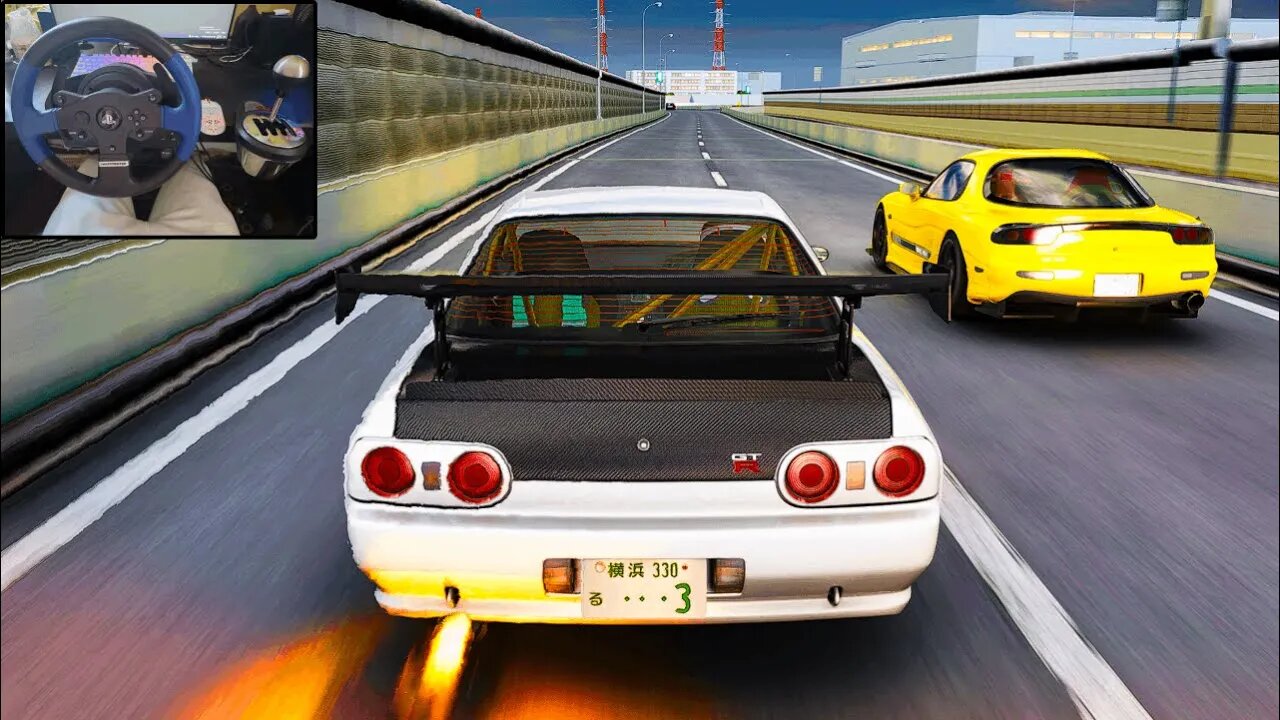 617HP Nissan Skyline R32 Vs 539HP Mazda Rx7 Street Racing! - Assetto ...