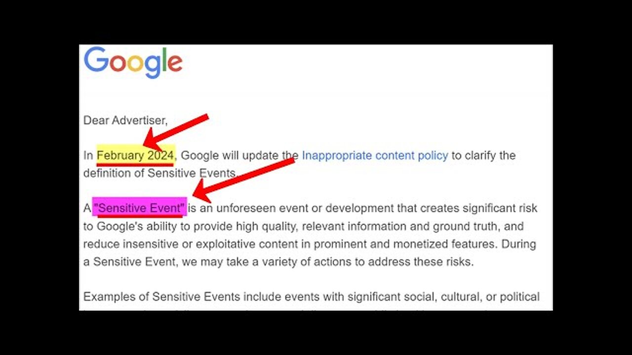 WARNING! GOOGLE KNOWS THE SCRIPT ABOUT A PLANNED SENSITIVE EVENT ...