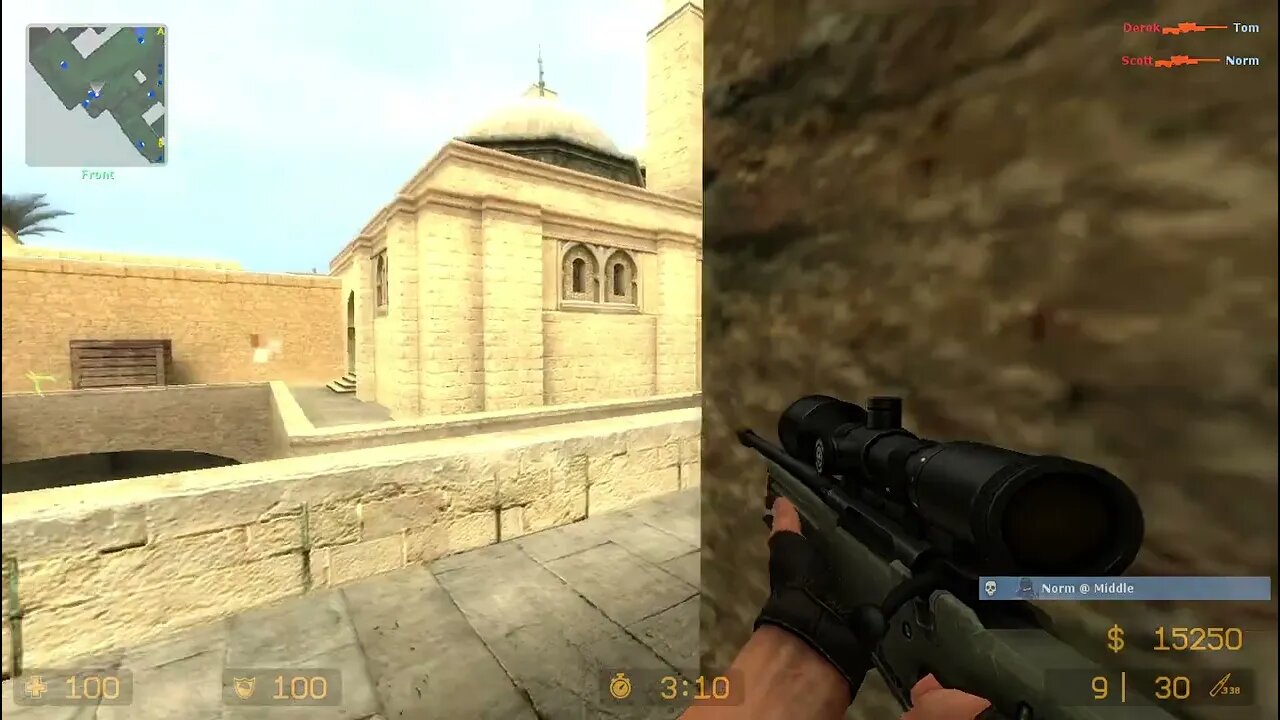 Counter Strike Source Dust 1 Bots #66 Only Sniper Rifles
